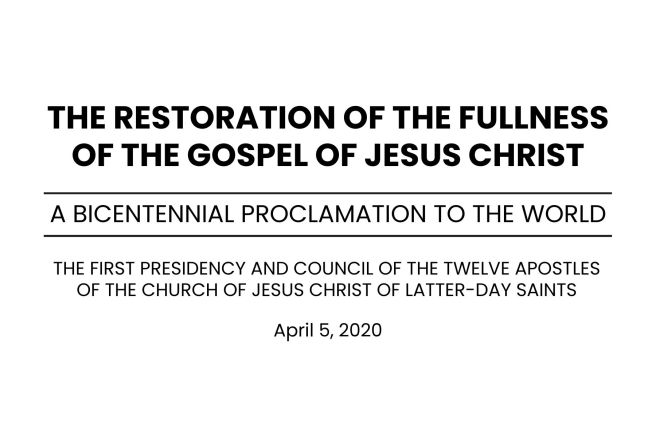 The Restoration Proclamation – Barlows in TKM